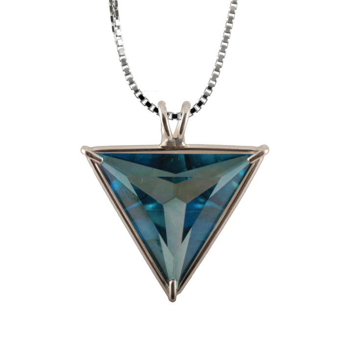 Aqua Aura Quartz Crystal Necklace | Angelic Star Sacred Geometry - VOLTLIN
