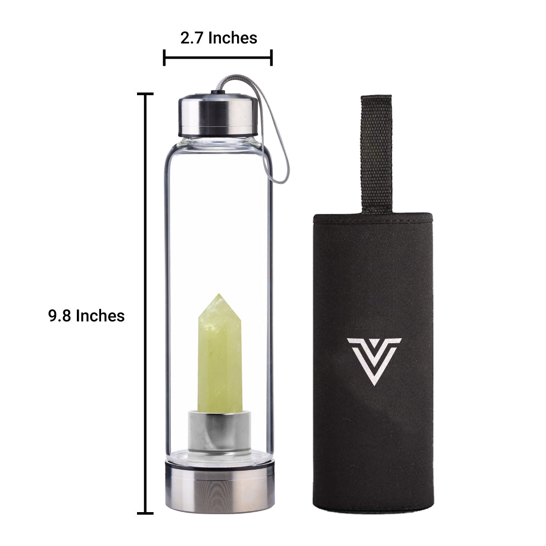 Citrine Crystal Point Water Bottle – Gemstone Infused Drinkware ...