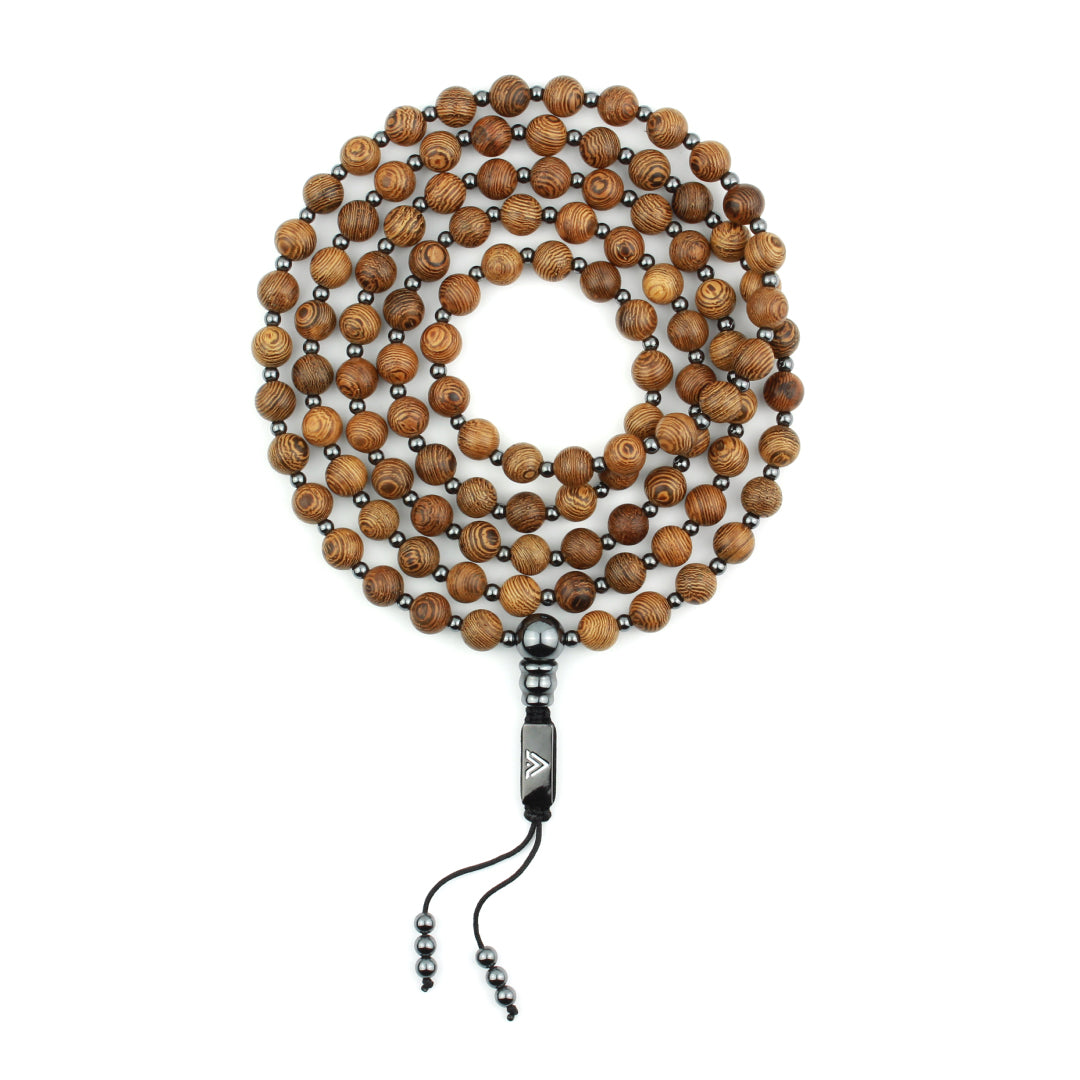 Wood Mala | Prayer Bead Necklace | Healing, Grounding, & Serenity - VOLTLIN